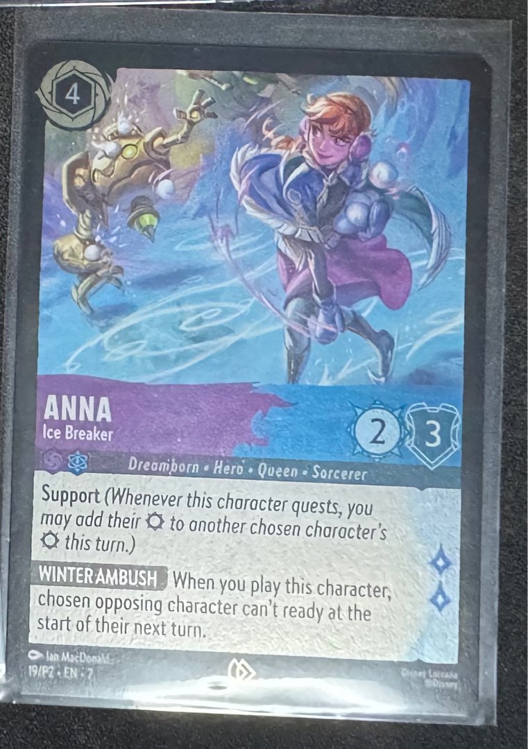 Disney Lorcana Anna Ice Breaker Promo card, Hobbies & Toys, Toys ...