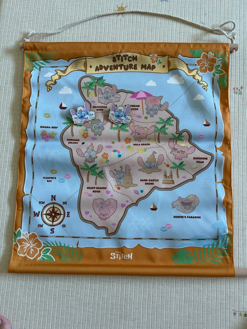 Disney Stitch Adventure Map Wall Hanging, Hobbies & Toys, Memorabilia ...