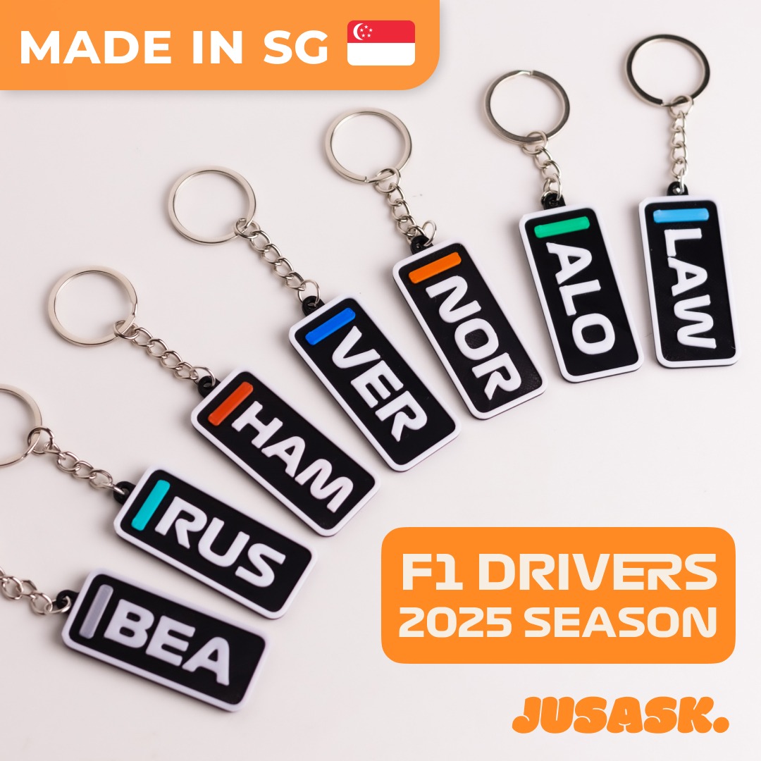 Formula 1 F1 2025 Driver Name Keychains | Custom 3D Printed Collectible ...