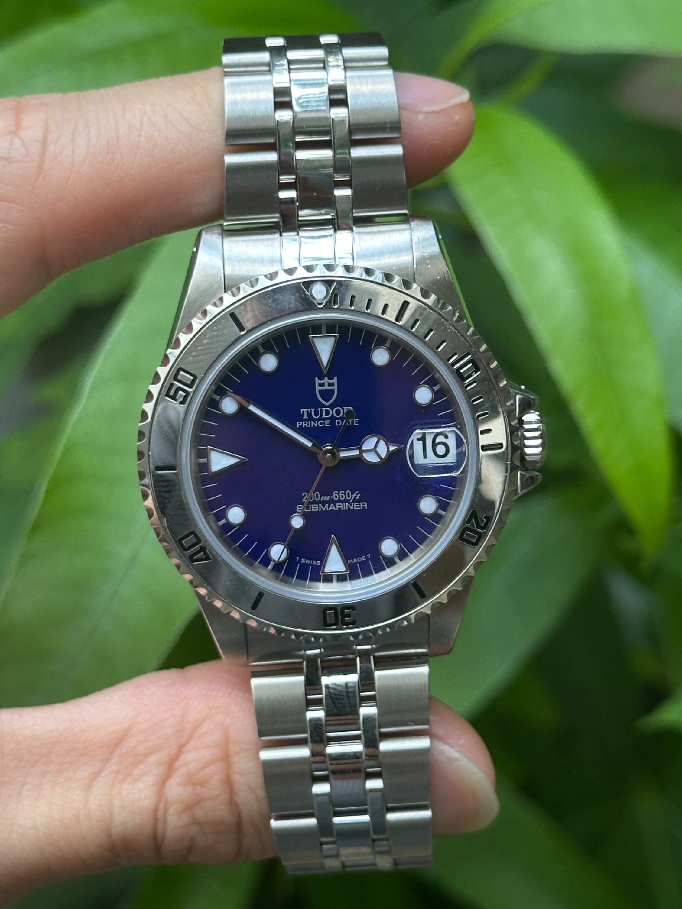 (Full Set) Tudor Submariner 36 Blue Dial 75190 Serviced RSC 2023, Luxury, Watches on Carousell