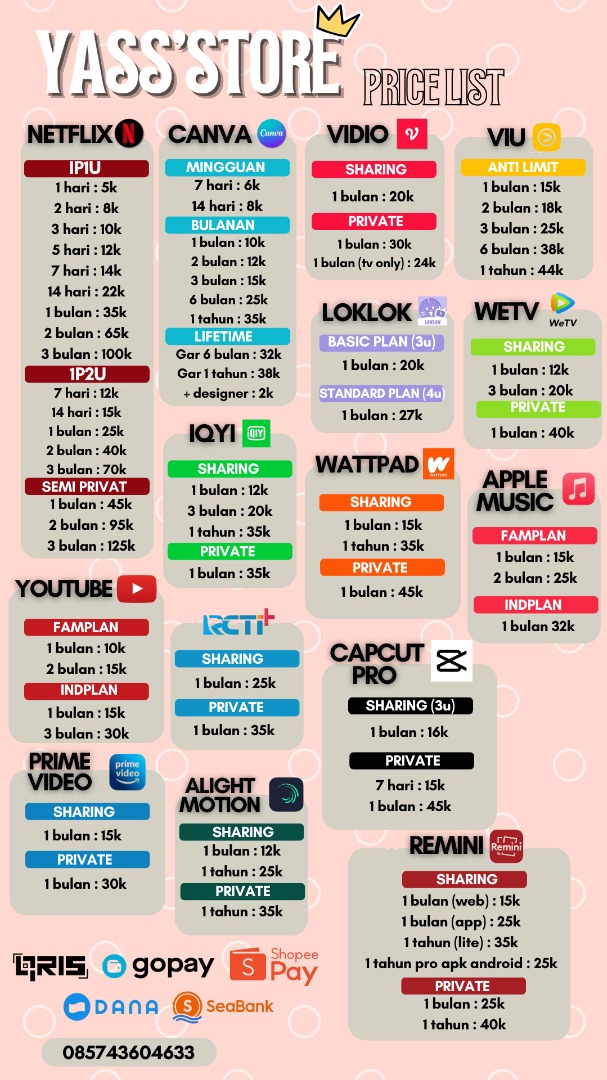 Jual Aplikasi Premium Murah Bergaransi Telepon Seluler Tablet