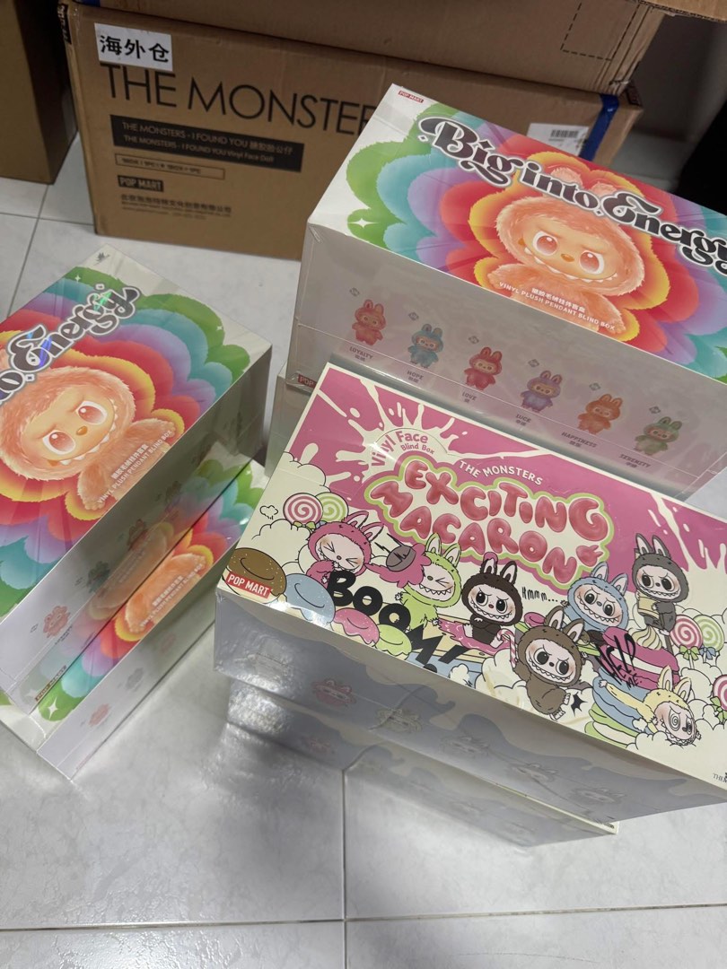 Labubu Macaron V1 Big into Energy V3 Set, Hobbies & Toys, Toys & Games ...