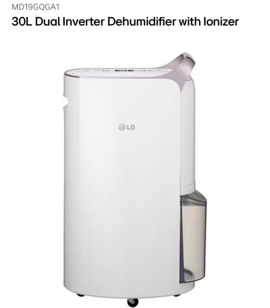 LG 30L Dual Inverter Dehumidifier with Ionizer - MD19GQGA1, TV & Home ...