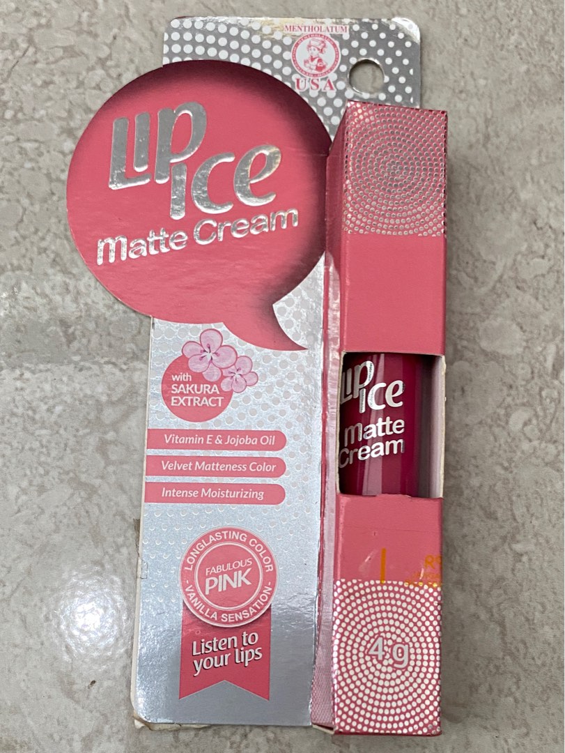 Lip ice Lip matte Cream, Kesehatan & Kecantikan, Rias Wajah di Carousell