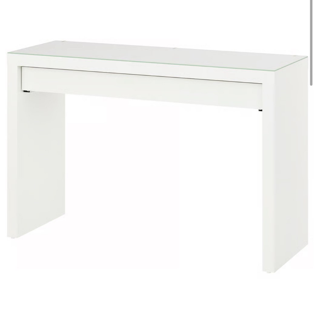 MALM IKEA Console Table with Glass Top, Furniture & Home Living, Furniture, Tables & Sets on ...