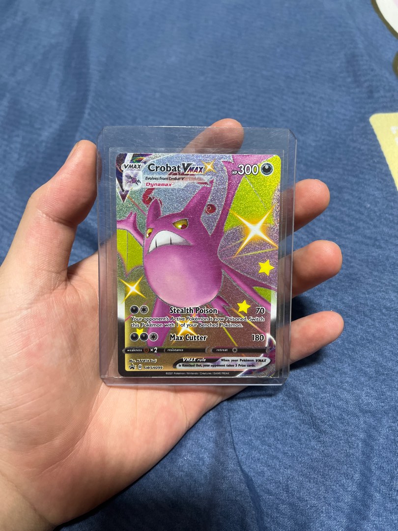 Pokemon shiny Crobat VMAX Card, Hobbies & Toys, Toys & Games on Carousell