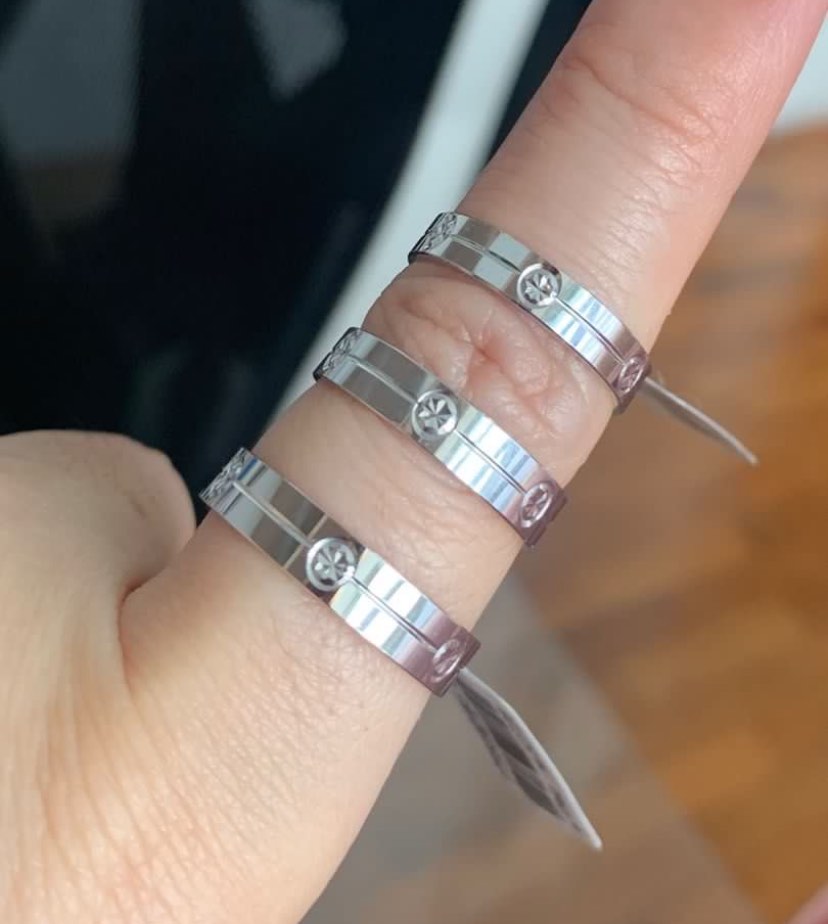 PT 950 Platinum white gold ring, Men's Fashion, Watches & Accessories ...
