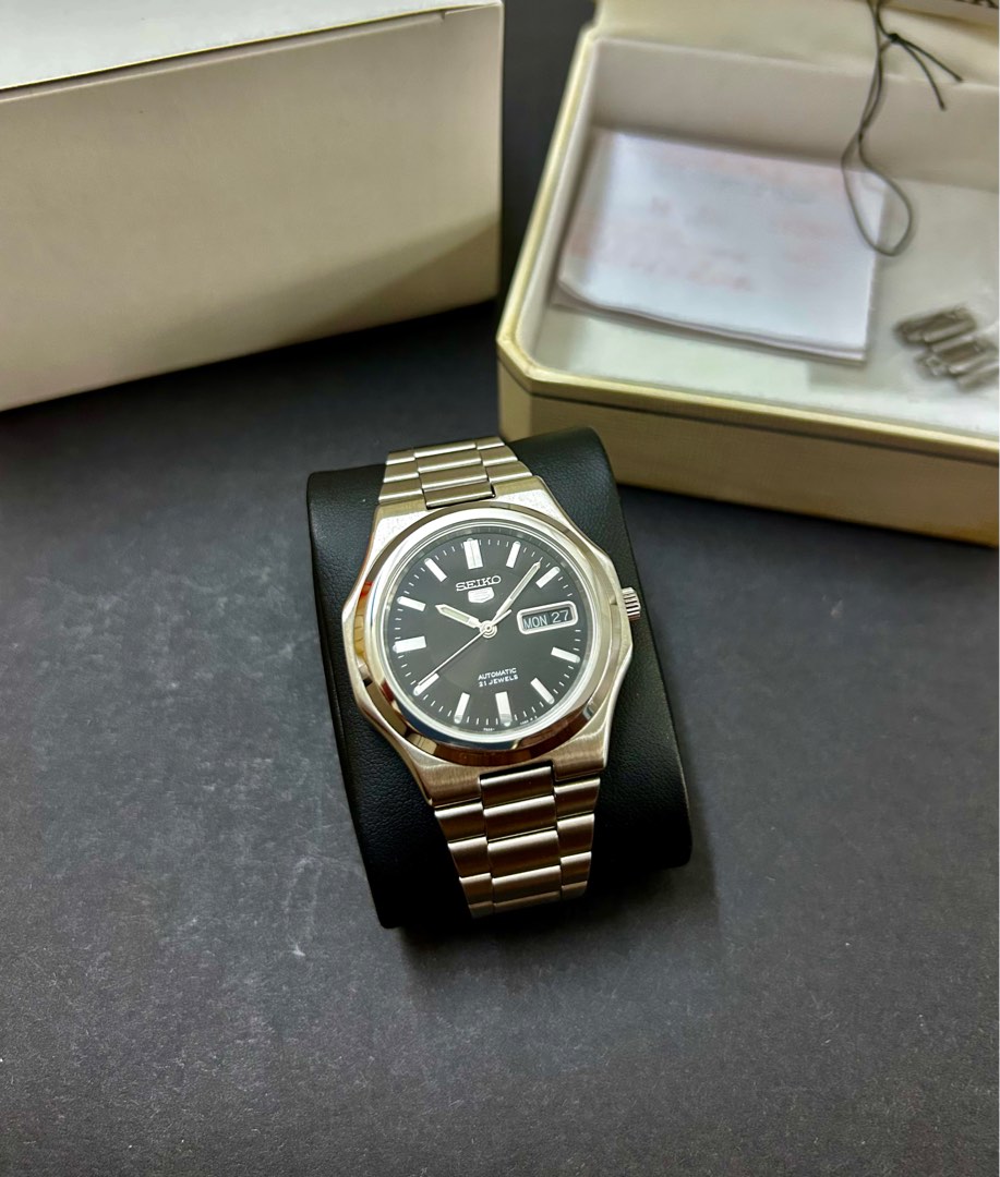 Rare NOS Seiko 5 SNKK47 Black Sunburst Dial aka "Seikonaut", Men's ...