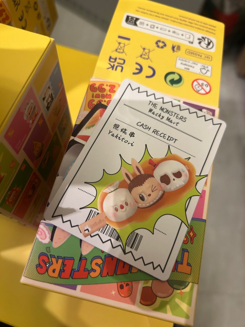 Sealed foil authentic popmart Labubu wacky mart Yakitori, Hobbies ...