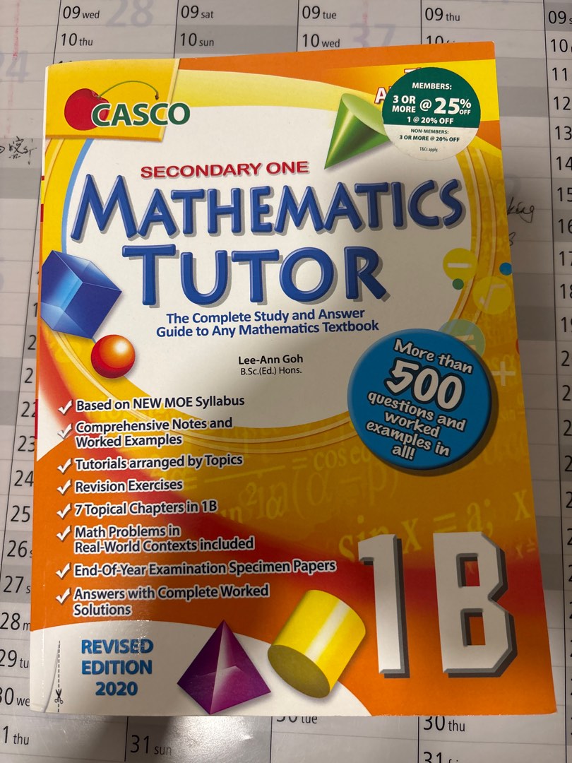 Secondary One Mathematics Tutor 1B - Revised Edition 2020, Hobbies ...