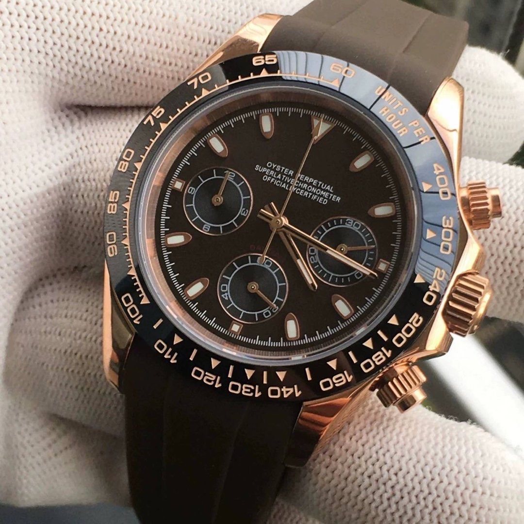 Seiko Mod Daytona Oyster Flex Rose Gold, Men's Fashion, Watches ...