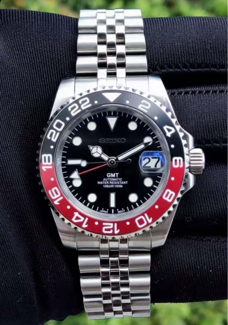 Seiko mod gmt master coke Pepsi custom watch, Men's Fashion, Watches ...
