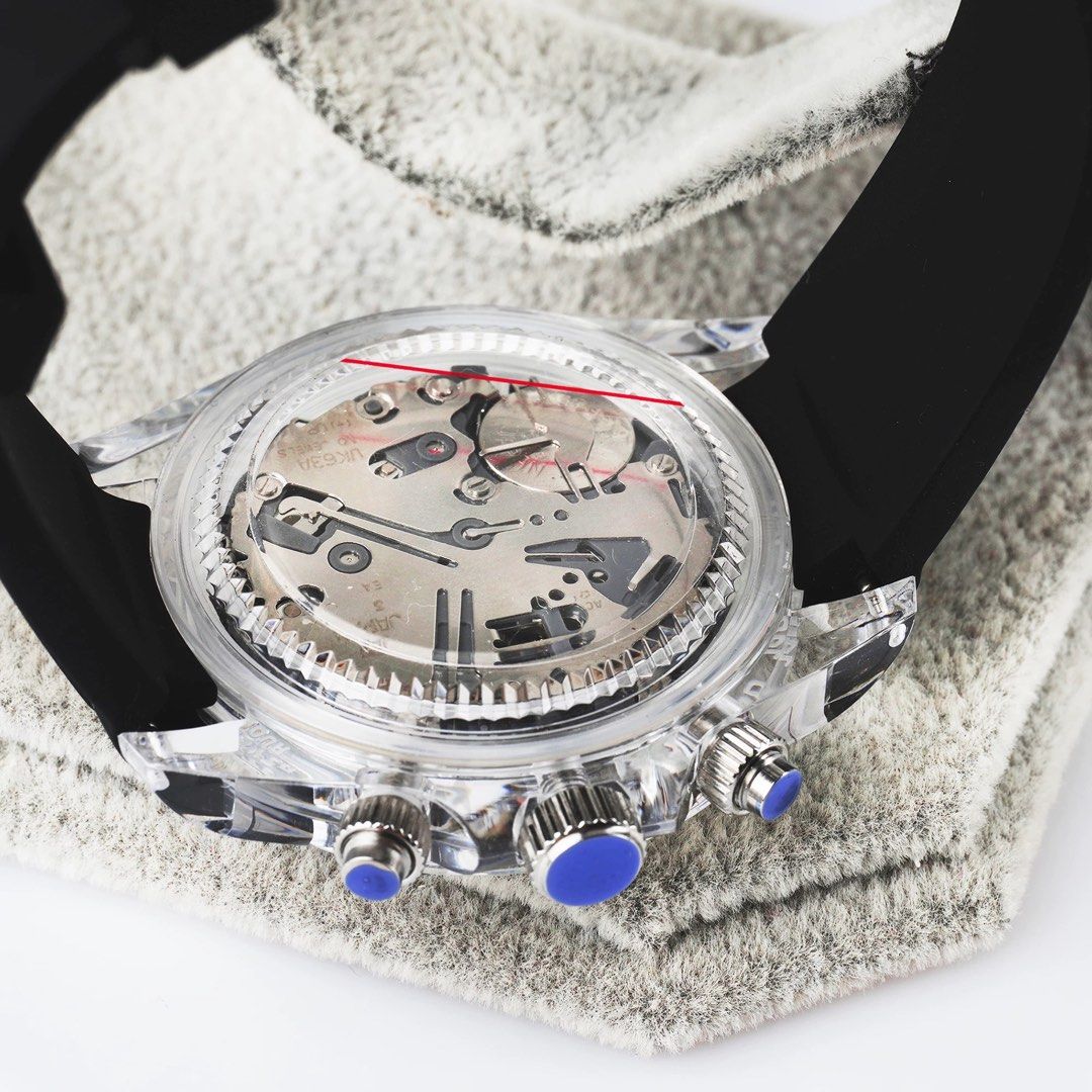 Seiko Mod grey custom see thru case Daytona mod, Men's Fashion, Watches ...