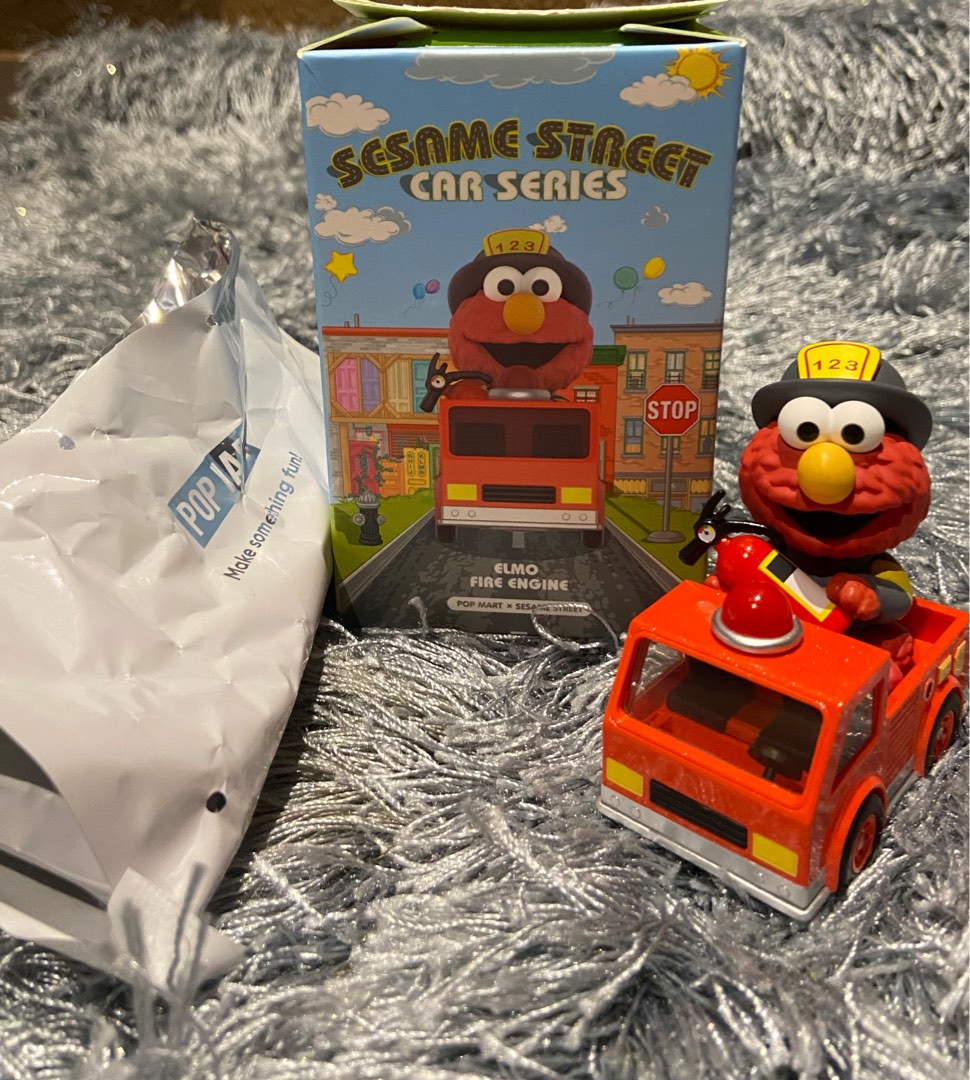 Sesame Street Elmo Fire Engine Figure Popmart, Hobbies & Toys, Toys ...