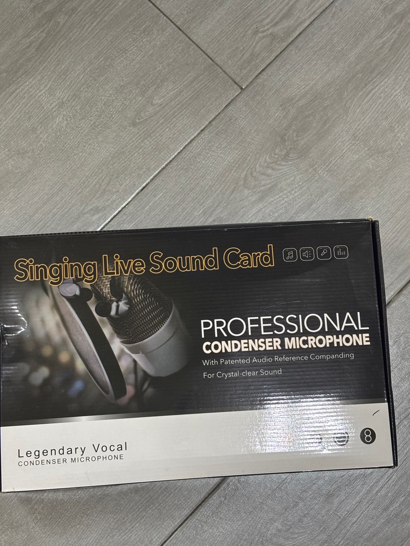 Singing Live Sound Card Legendary Vocal Mic with Microphone Condenser ...