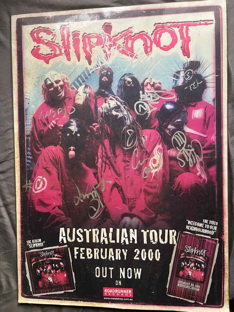Slipknot Australia tour 2000 signed autograph., Hobbies & Toys ...
