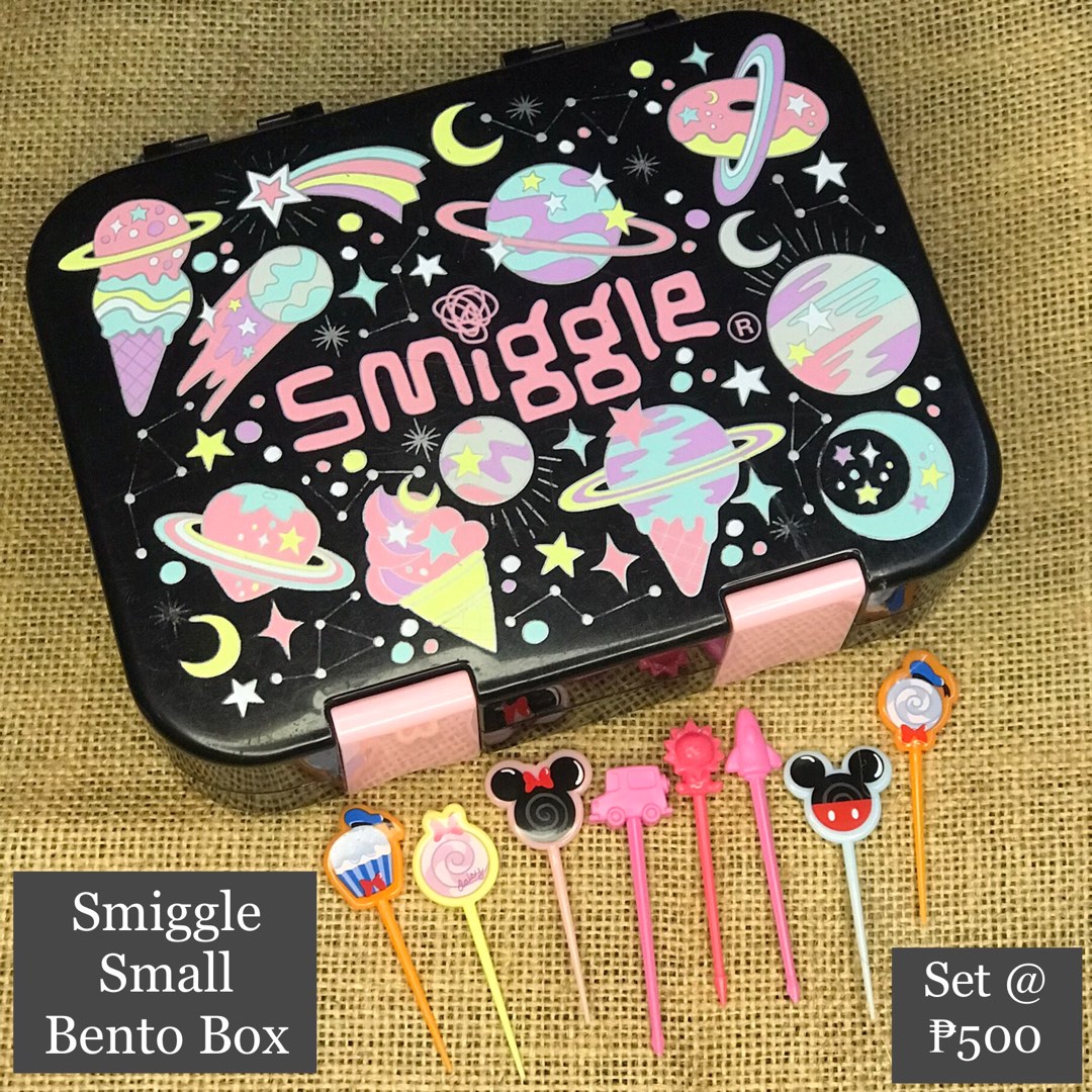 Smiggle Bento Box Small / Lunch box with Bento Picks, Babies & Kids ...