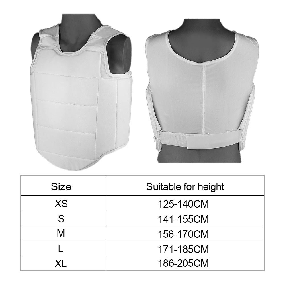 Taekwondo Protector Vest Adjustable Karate Chest Guard for Adults Kids ...