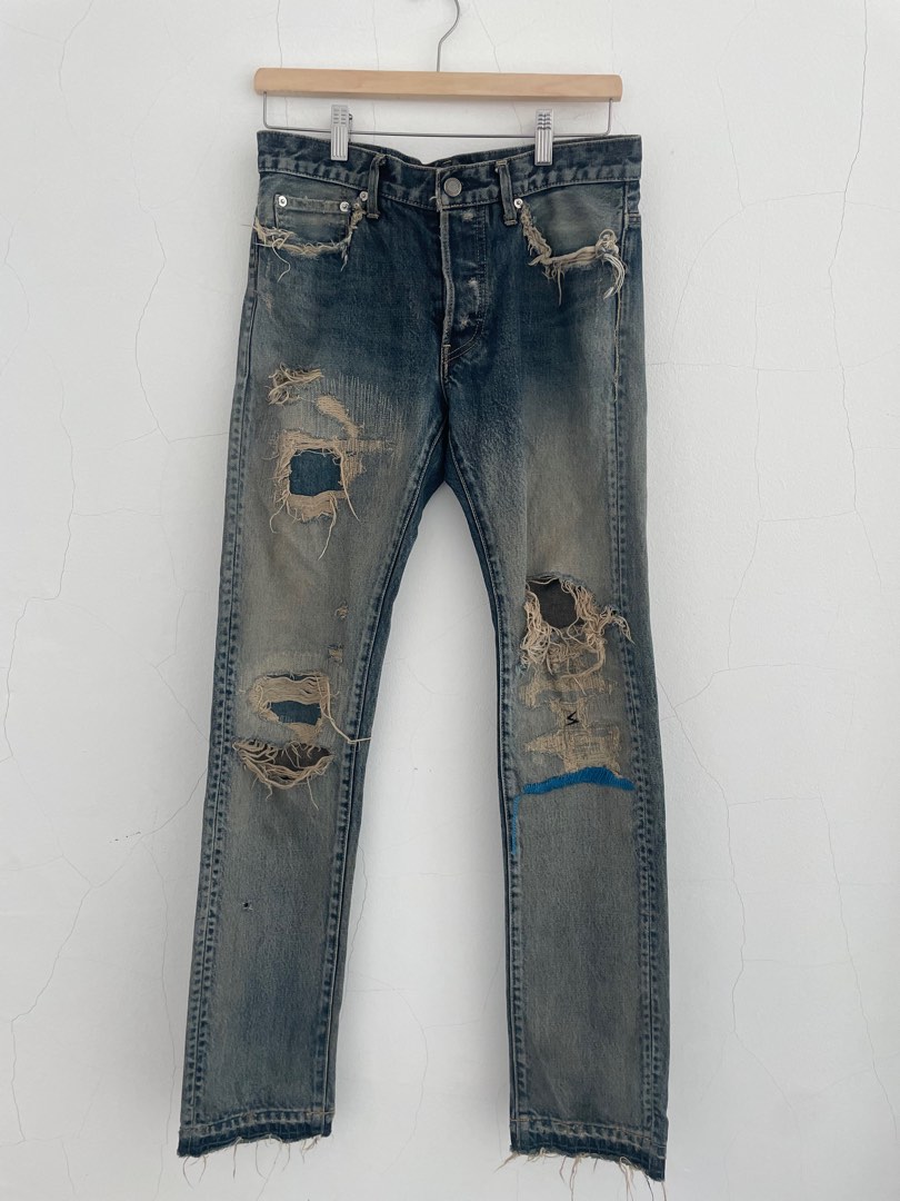 Undercover 68 Blue Yarn Denim, Men's Fashion, Bottoms, Jeans on Carousell