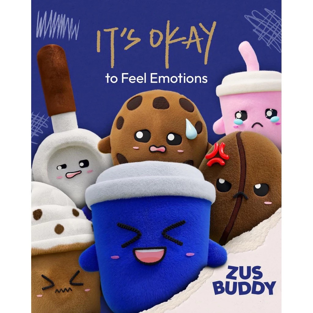 Zus Buddy Mini Plushie Keychain: Fear / Disgusted / Sad [It's Okay to ...