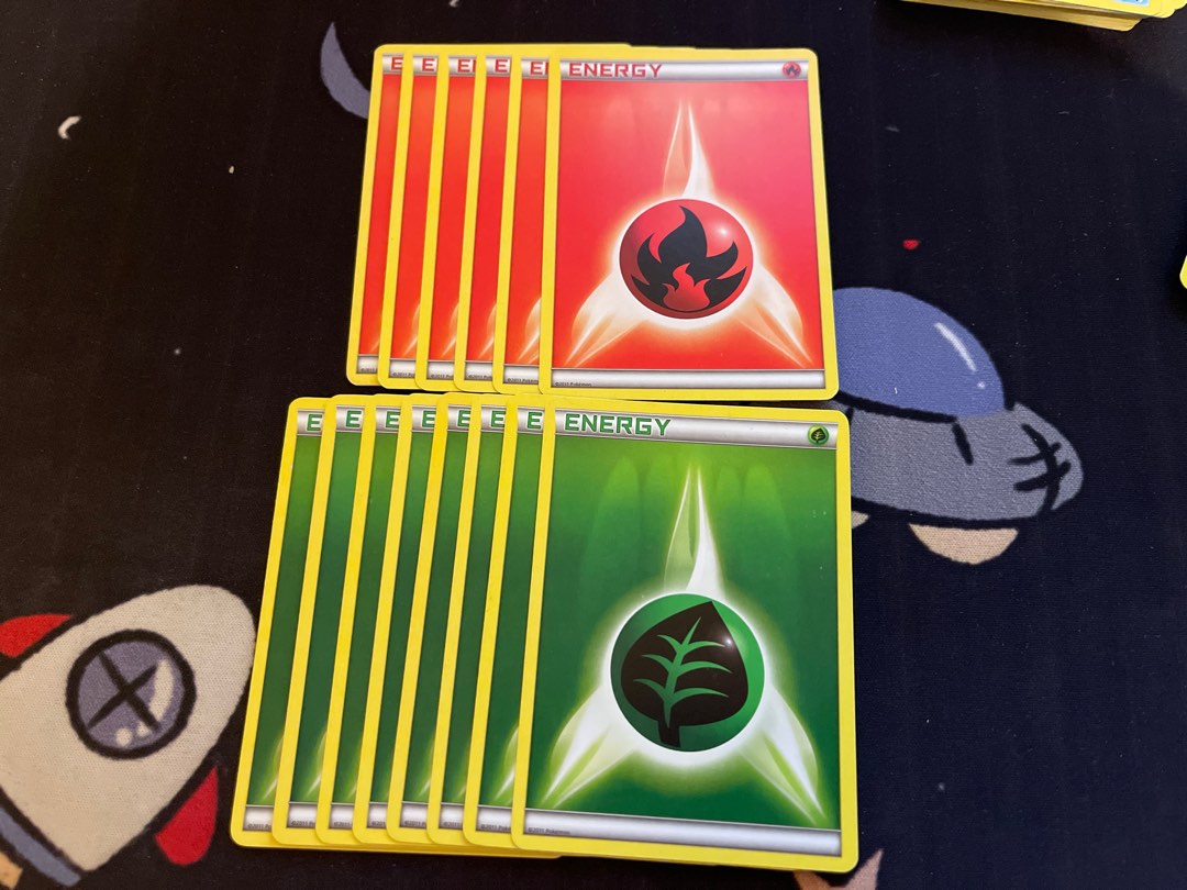 2011 Vintage Pokemon Emerging Power - Fire Energy and Grass Energy ...