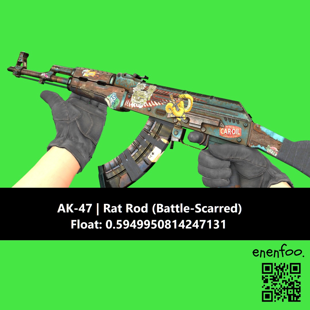 AK-47 RAT ROD BS BATTLE SCARRED CS2 SKINS KNIFE ITEMS CSGO COUNTER ...