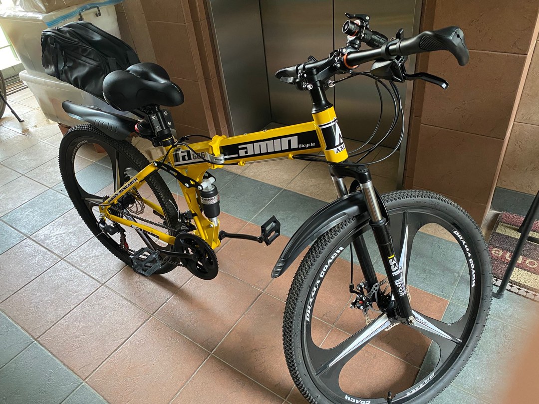 AMIN Foldable Mountain Bike, Sports Equipment, Bicycles & Parts ...