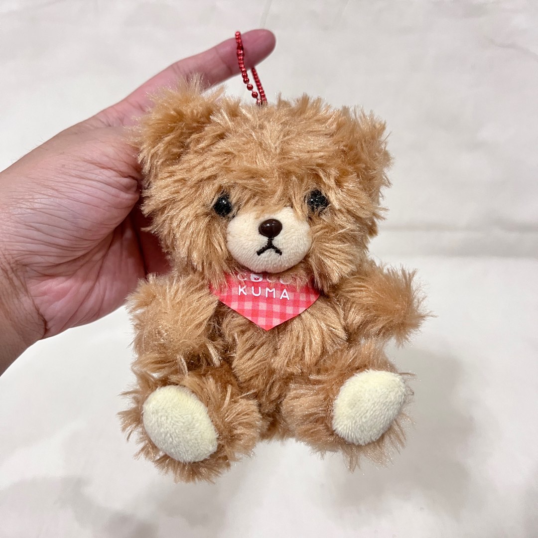 AMUSE Coco Kuna Brown Bear Plush Charm Keychain, Hobbies & Toys, Toys ...