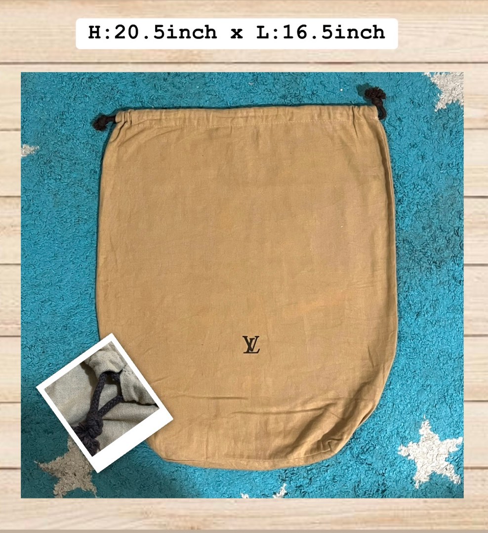 Authentic Louis Vuitton string dust bag H:20.5inch x L:16.5inch, Luxury ...