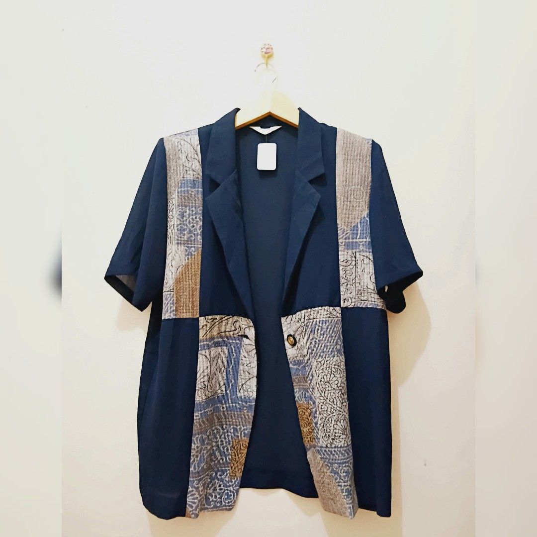 #Buy 1 get 1 / Blazer Lengan Pendek Vintage Cakep poll, Fesyen Wanita ...