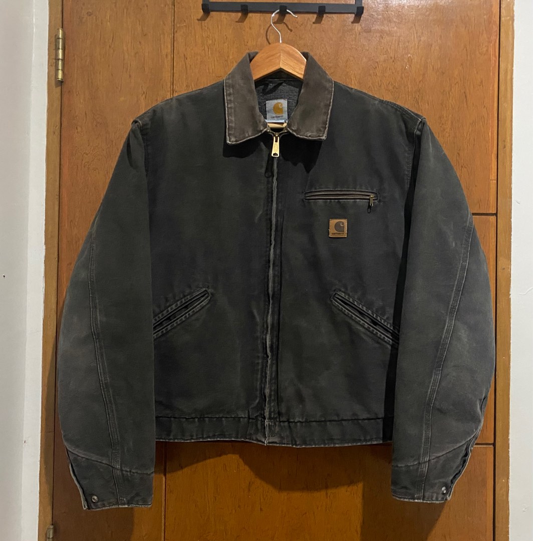 Carhartt Detroit Jacket J97 Moss Vintage 2003 (USA made), Men's Fashion ...