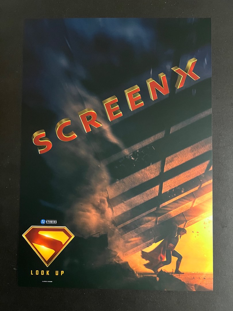 DC Studios Superman ScreenX A3 Poster, 興趣及遊戲, 玩具 & 遊戲類 - Carousell