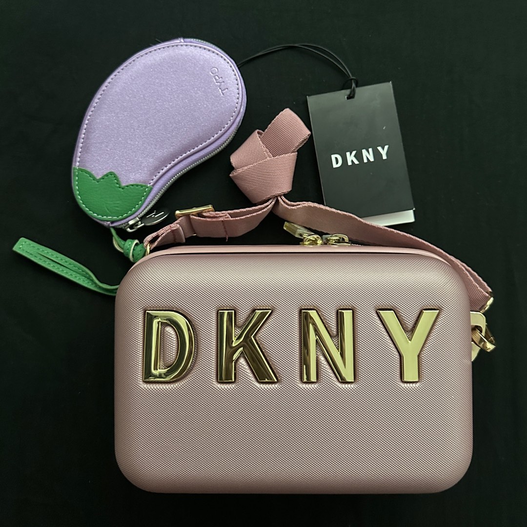 DKNY Hard Shell Crossbody Bag with Typo Eggplant Coin Purse, Women's ...
