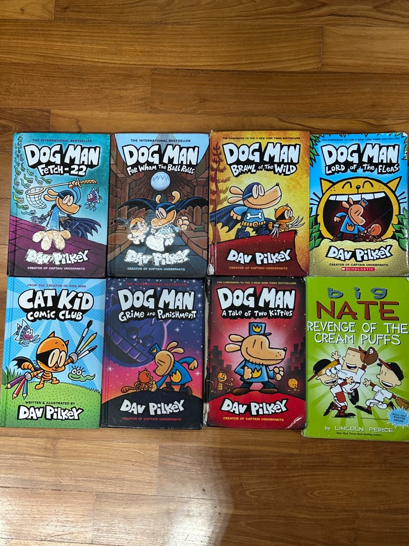 Dog Man and Cat Kid Book Set by Dav Pilkey, Hobbies & Toys, Books ...