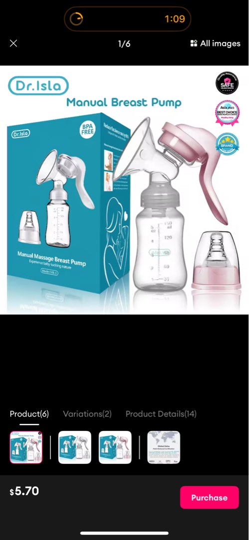 Dr. Isla Manual Breast Pump, Babies & Kids, Nursing & Feeding ...