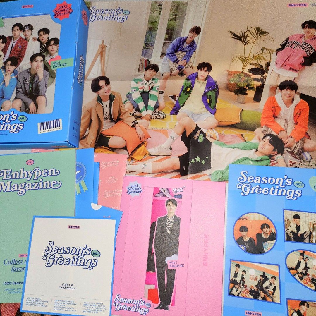 ENHYPEN SEASON GREETINGS 2023 WITH JAY STANDEE, Hobbies & Toys ...