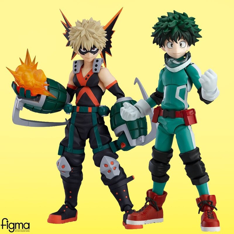 Figma My Hero Academia Katsuki Bakugo & Izuku Midoriya Deku + lightning ...
