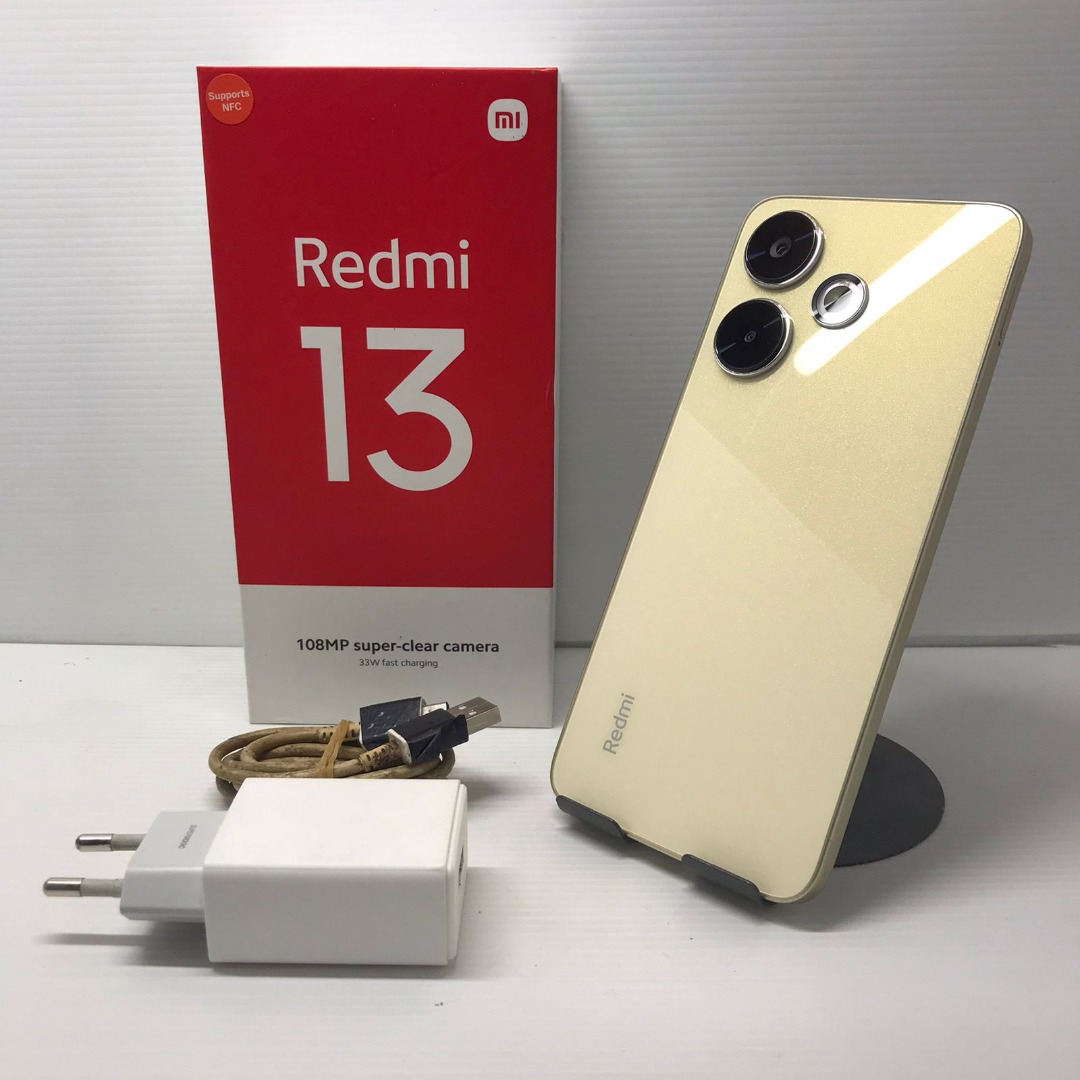 FULLSET MULUS XIAOMI REDMI 13 8/128 SANDY GOLD NO MINUS, Telepon ...