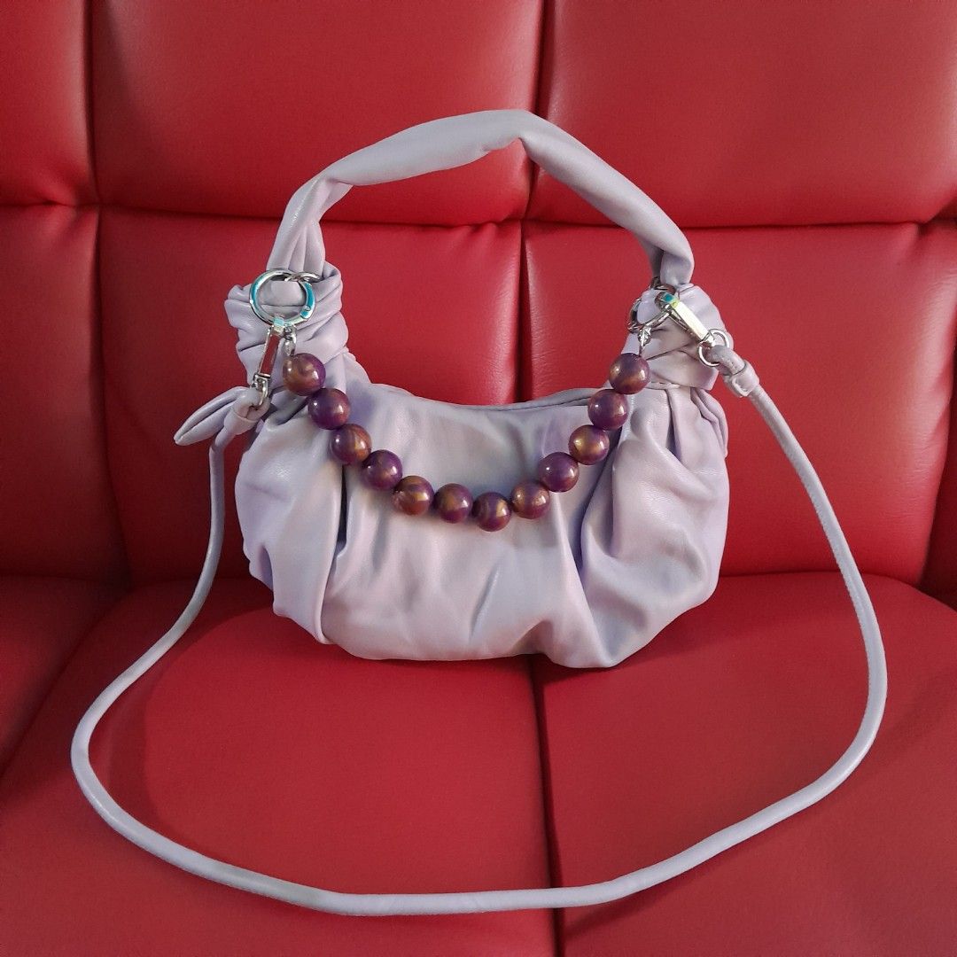 (HARGA NETT) Tas Sling HP Sabit Half Moon ZARA ORIGINAL Lilac Preloved ...