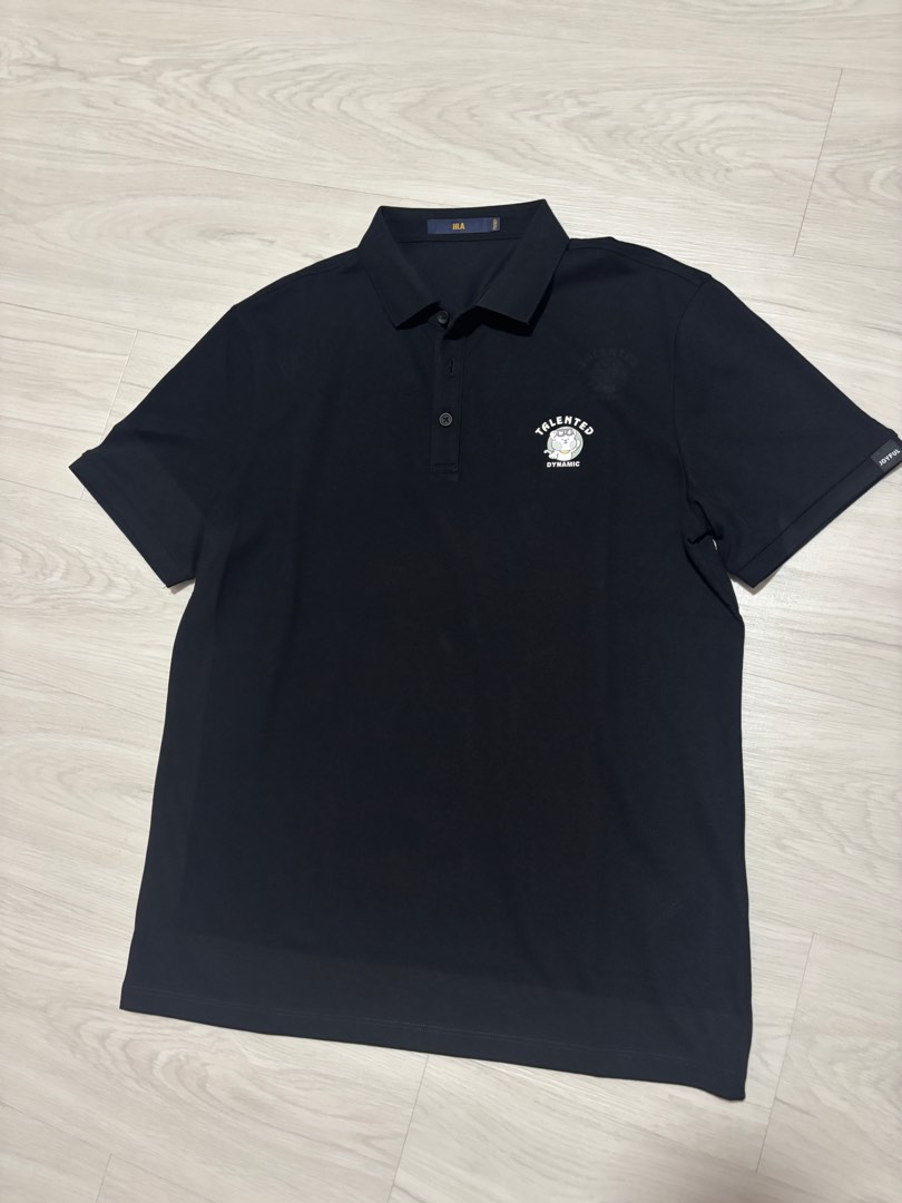 HLA Polo Shirt - Black and Grey, Women's Fashion, Tops, Shirts on Carousell