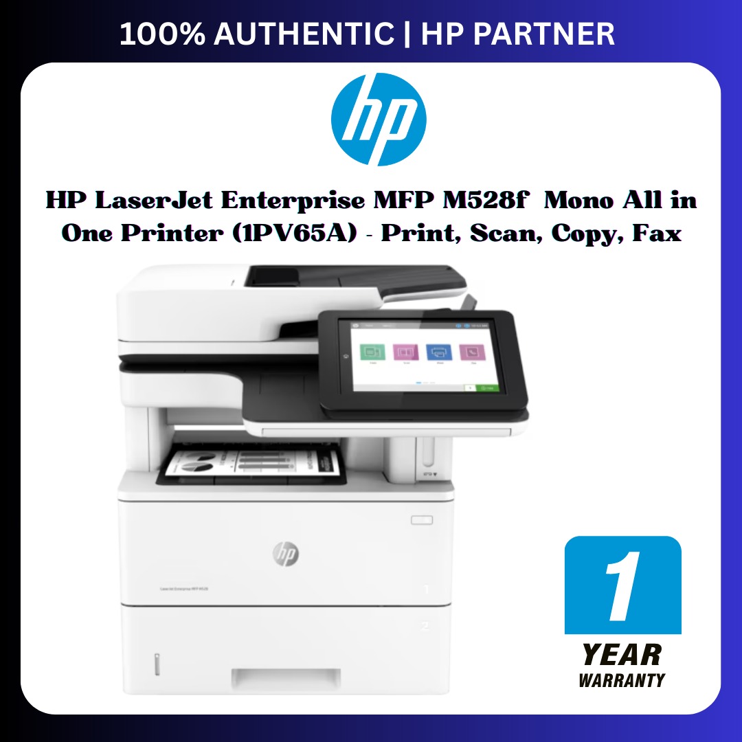 HP LaserJet Enterprise MFP M528f Mono All in One Printer (1PV65A ...