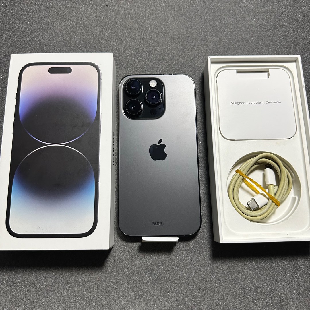 Iphone 14 pro 128 gb ibox black fullset original, Telepon Seluler ...