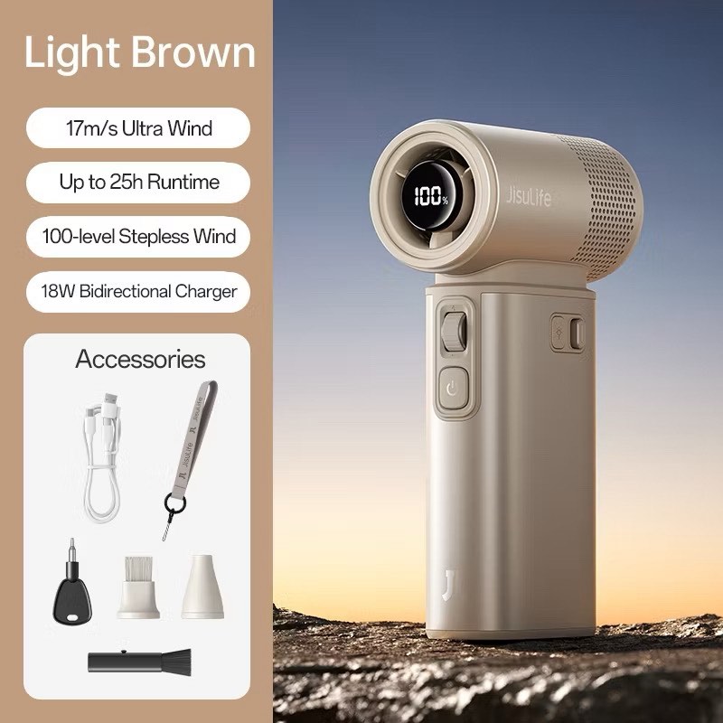 JISULIFE Handheld Fan Ultra 2 High-speed Portable Fan 9000 mAh Outdoor ...
