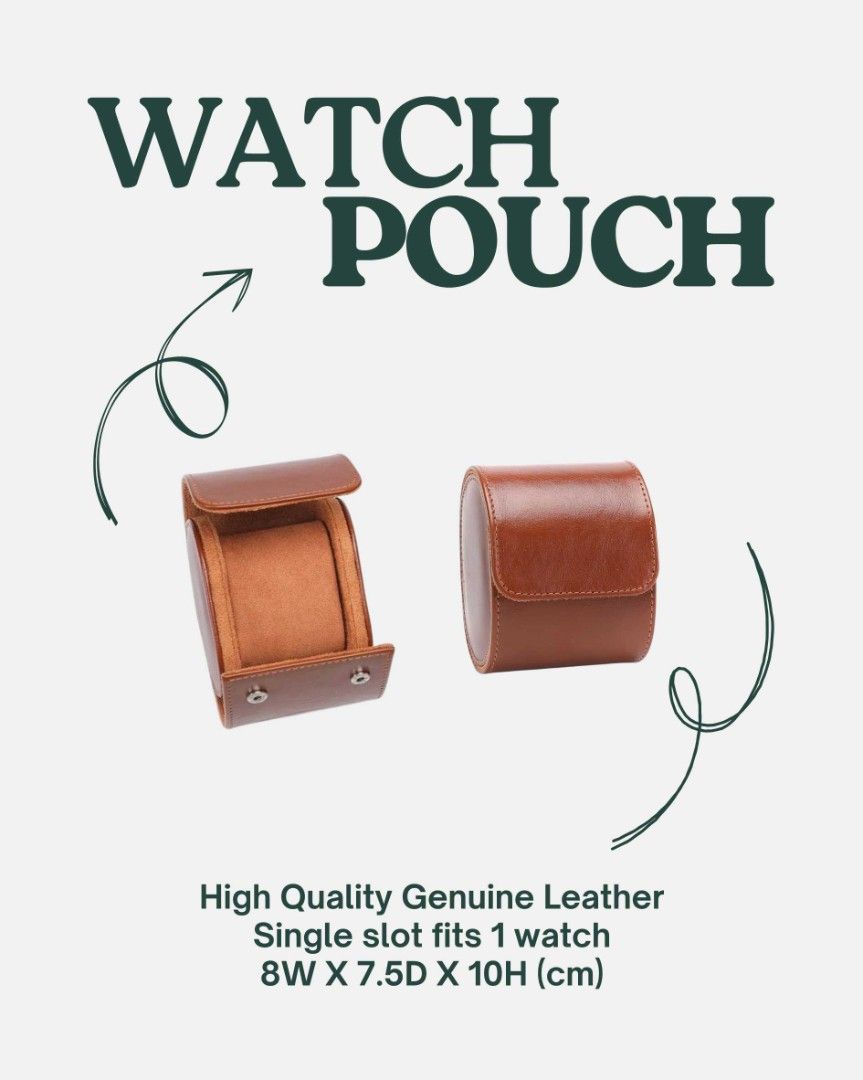 Leather Watch Pouches, Men's Fashion, Watches & Accessories, Accessory ...