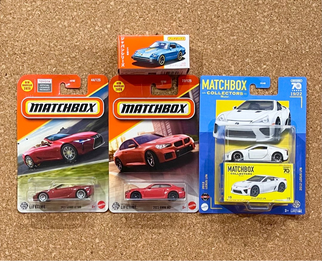 Lot of 4 Car Matchbox Collectors 2012 Lexus LFA White, 2021 Lexus LC ...