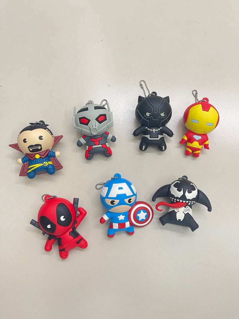 Marvel Superheroes Keychain Set of 7, Hobbies & Toys, Toys & Games on ...