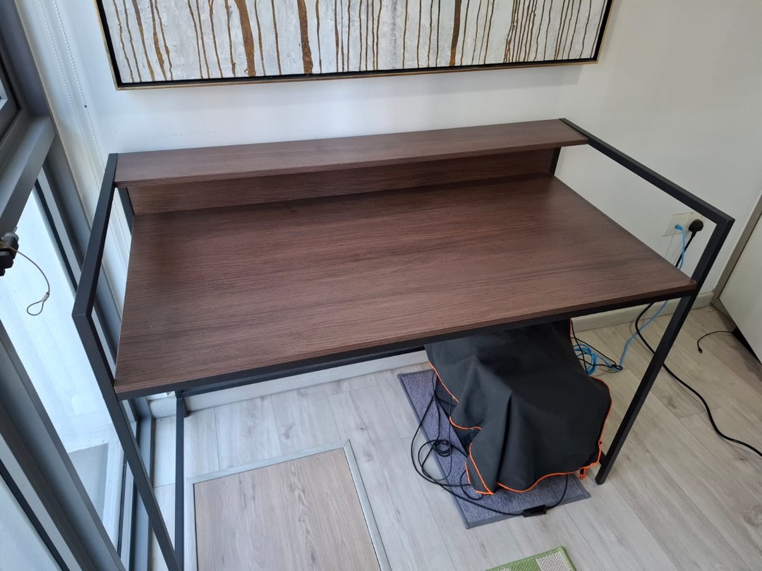 Modern Study Desk with Shelf, Furniture & Home Living, Furniture ...