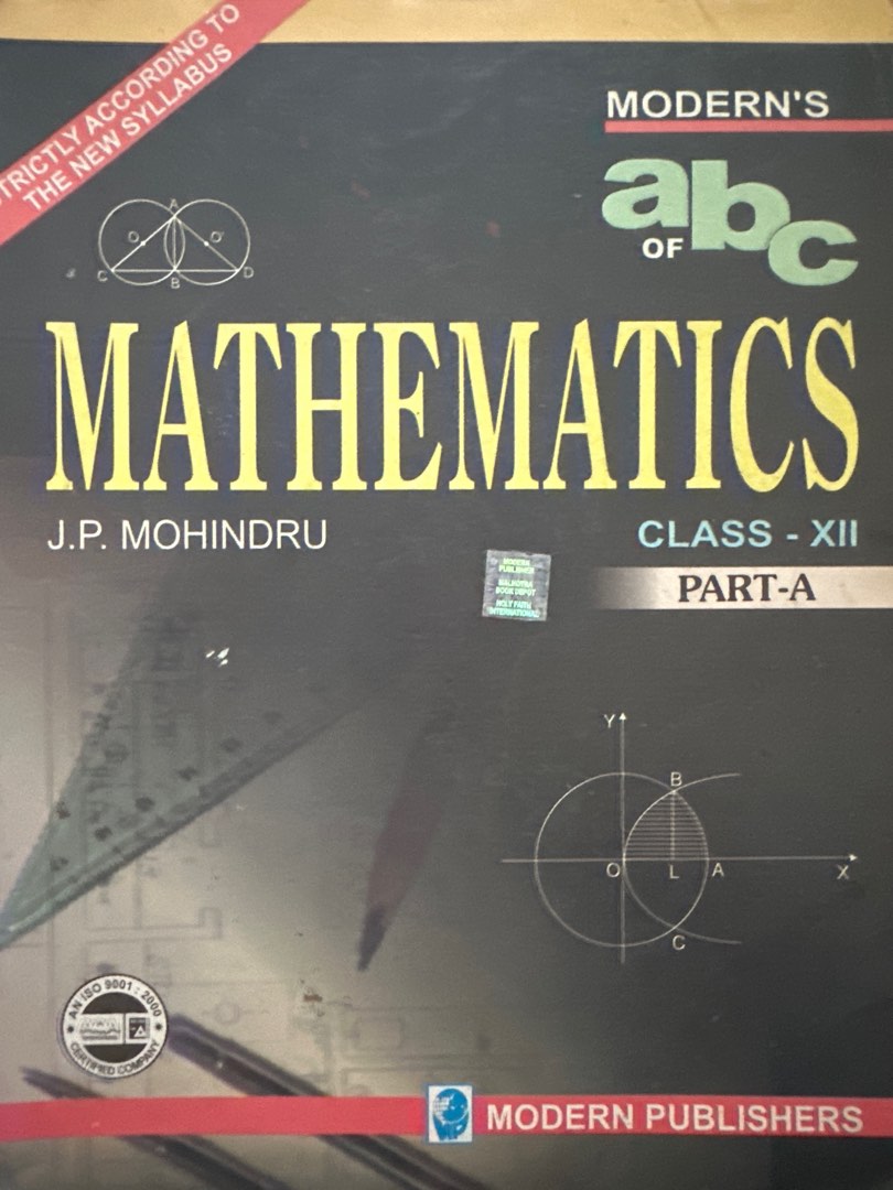 Modern's abc of Mathematics Class XII Part A, Hobbies & Toys, Books ...