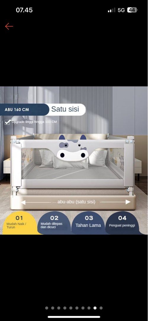 MOMMY JAY Bedrail Baby Bedguard Fence Pembatas Pengaman Pagar Kasur ...