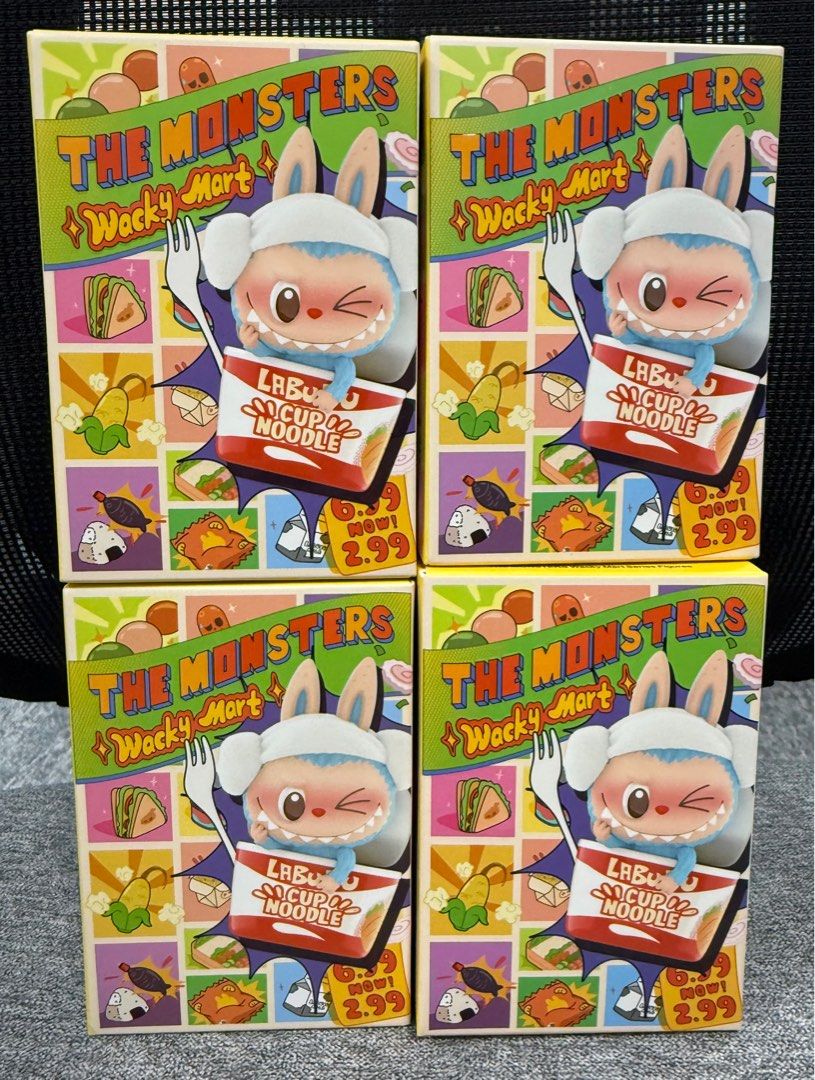 Pop mart Wacky Mart Series Figures-Tempura fried shrimp, milk, cup ...